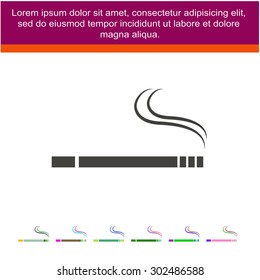 Cigarette Vector Icon Smoking Symbol Stock Vector (Royalty Free ...