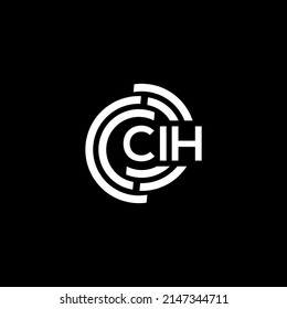 Cih Letter Logo Design On Black Stock Vector (Royalty Free) 2147344711 ...