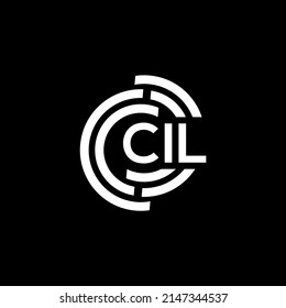 Cil Letter Logo Design On Black Stock Vector (Royalty Free) 2147344537 ...