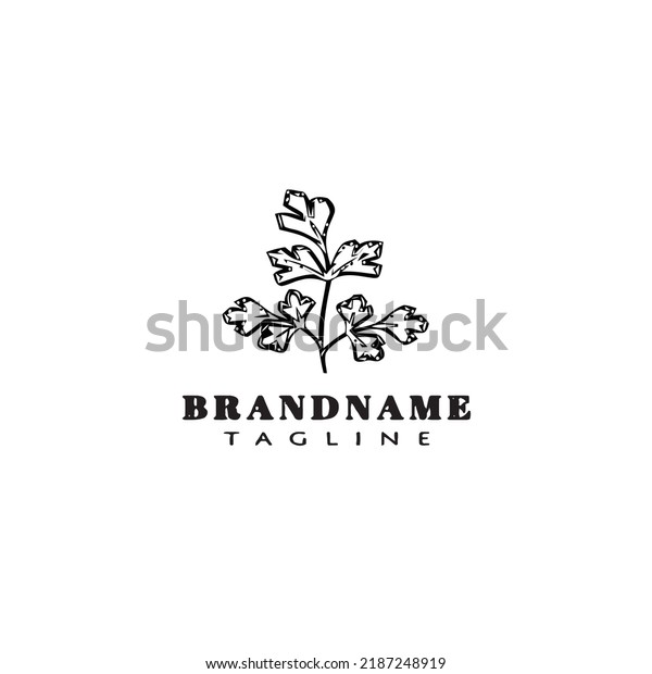 Cilantro Logo Cartoon Icon Design Template Stock Vector (Royalty Free ...
