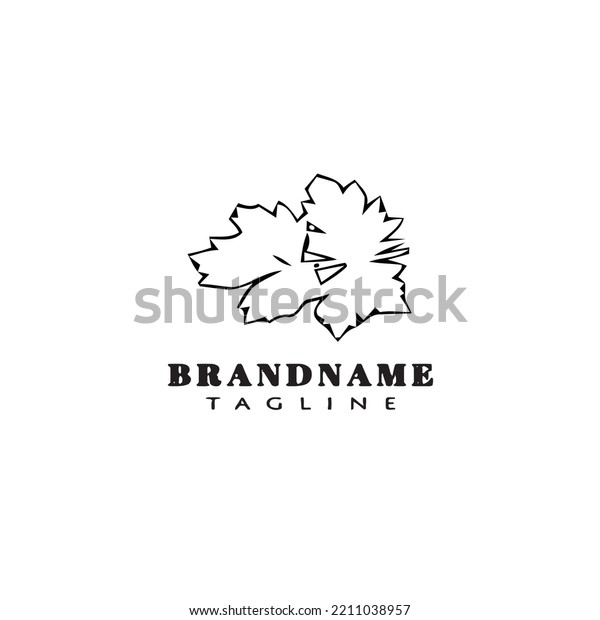 Cilantro Logo Cartoon Icon Design Template Stock Vector (Royalty Free ...