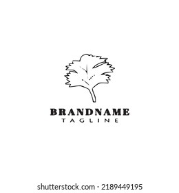 Cilantro Logo Cartoon Icon Template Black Stock Vector (Royalty Free ...