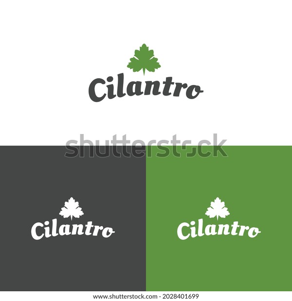 Diseño del logotipo de Cilantro con: vector de stock (libre de regalías ...