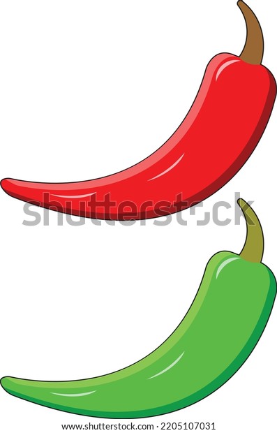 Cili Gambar Pepper Vector Icon Stock Vector (Royalty Free) 2205107031 ...