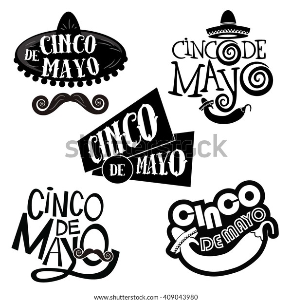 Cinco De Mayo Hand Drawn Lettering Stock Vector (Royalty Free) 409043980