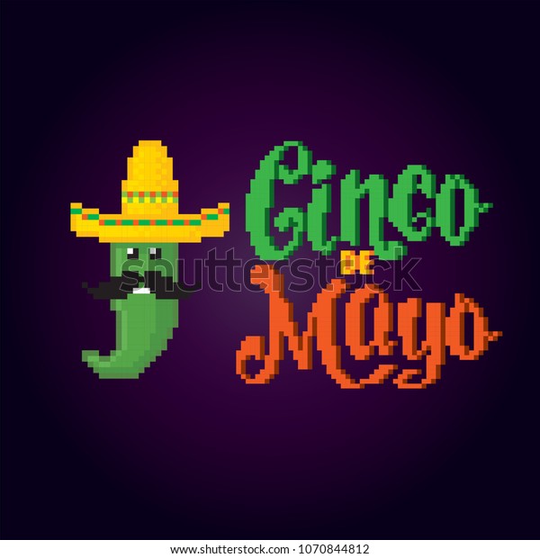 Cinco De Mayo Pixel Art Old Stock Vector (Royalty Free) 1070844812 ...