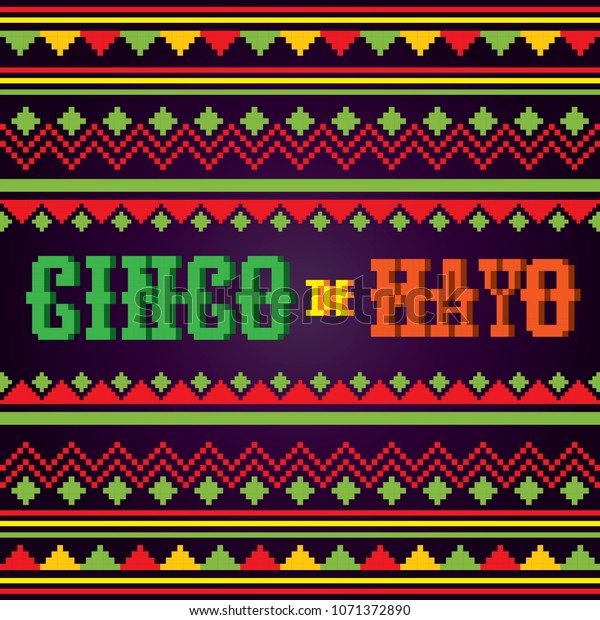 Cinco De Mayo Pixel Art Old Stock Vector (Royalty Free) 1071372890 ...