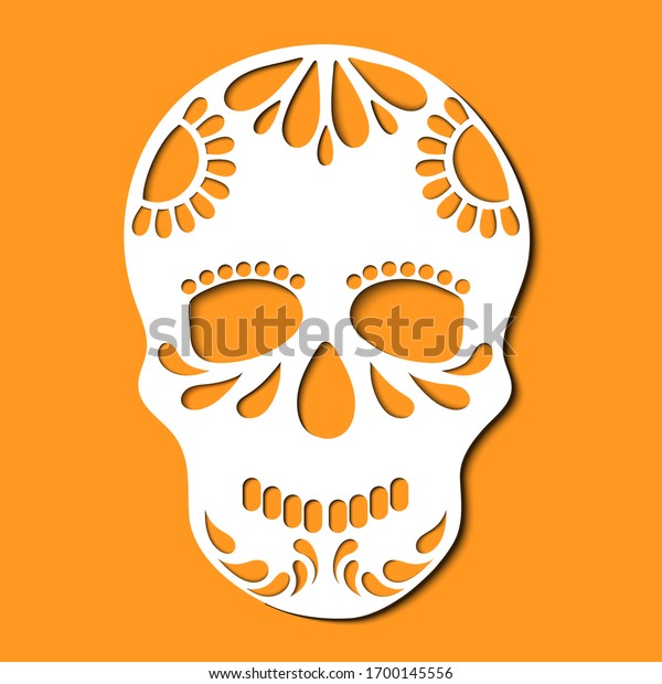 Calavera de Cinco de Mayo cortada: vector de stock (libre de regalías ...