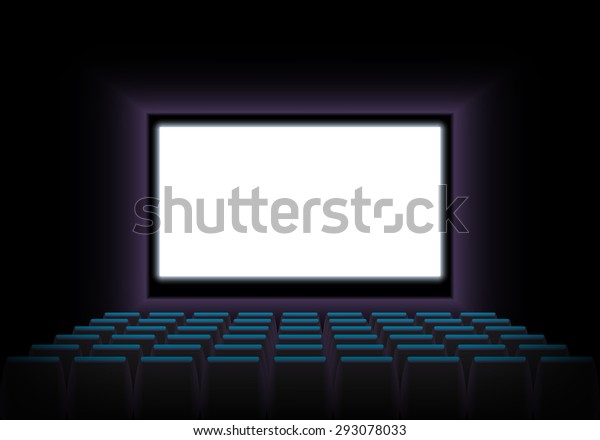 Cinema Auditorium Screen Seats Dark Cinema Stock Vector (Royalty Free ...