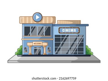 Cinema Building Cartoon Vector Illustration Stock Vector (Royalty Free ...