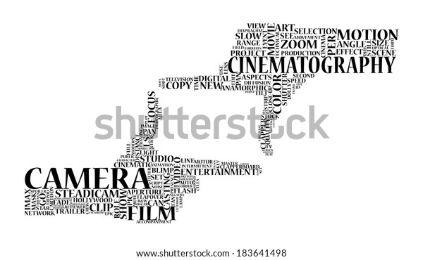 Cinema Conceptvector Illustration Cinematography Terms Hands: vector de ...