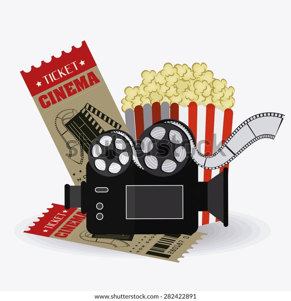 Cinema Design Over White Background Vector Stock Vector (Royalty Free ...
