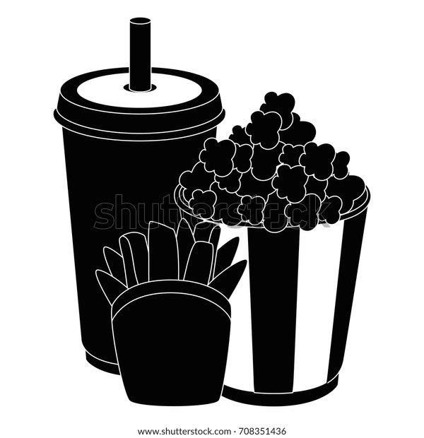 Cinema Food Snacks Stock Vector (Royalty Free) 708351436 | Shutterstock