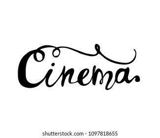 Cinema Hand Written Doodle Vector Word Stock Vector (Royalty Free ...