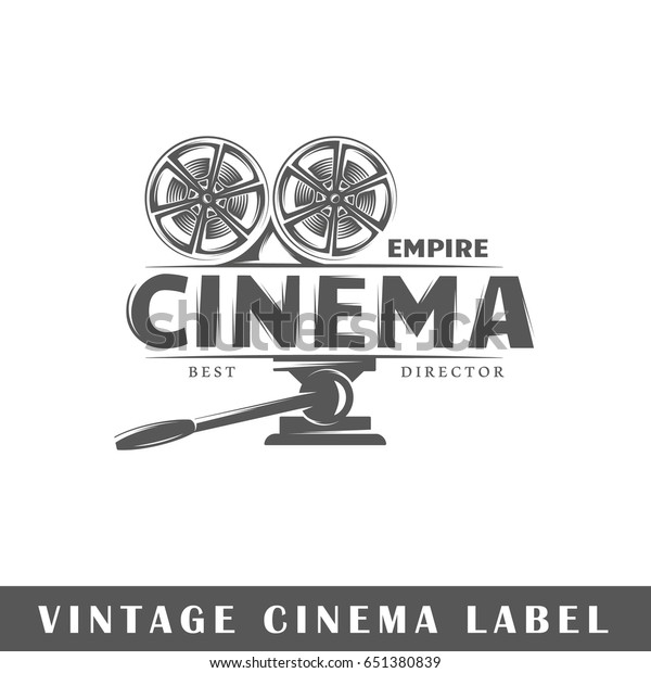 Cinema Label Isolated On White Background Stock Vector (Royalty Free ...
