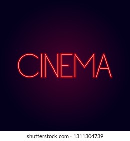 Cinema Neon Lettering Neon Typography Vector Stock Vector (Royalty Free ...