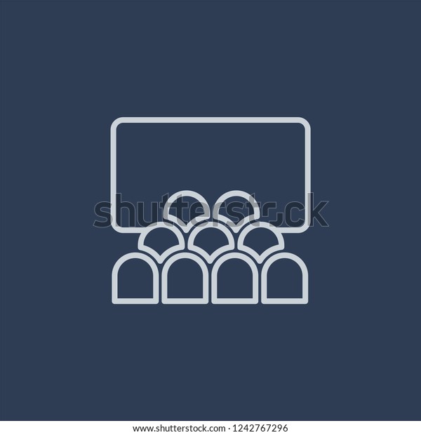 Cinema Screen Icon Trendy Flat Vector Stock Vector (Royalty Free ...