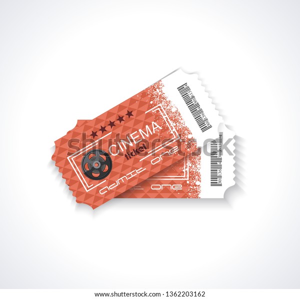 Cinema Tickets Realistic Detailed Vector Illustration Stock Vector ...