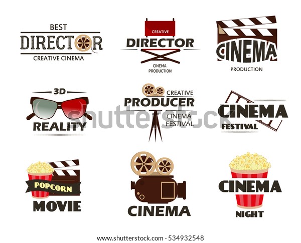 Símbolos vectoriales de cine y colección: vector de stock (libre de ...