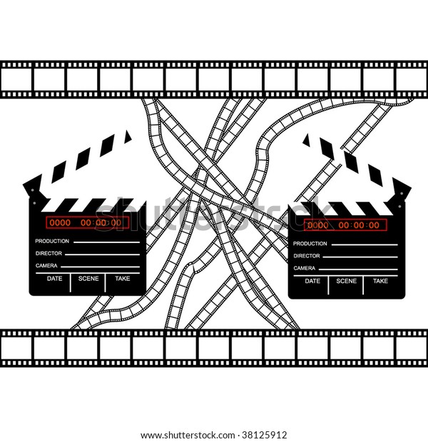 Cinemas Clapper Film Frame Stock Vector (Royalty Free) 38125912 ...