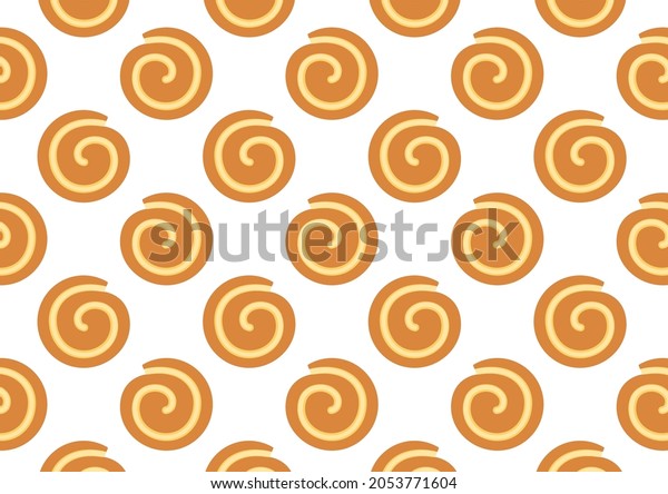 Cinnamon Roll Pattern Wallpaper Cinnamon Roll Stock Vector (Royalty ...