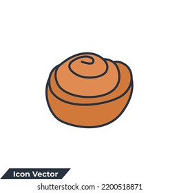 Cinnamon Rolls Icon Logo Vector Illustration Stock Vector (Royalty Free ...