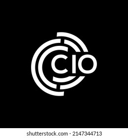 Cio Letter Logo Design On Black Stock Vector (Royalty Free) 2147344713 ...