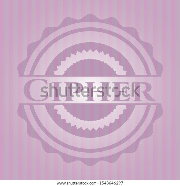 Cipher Pink Emblem Vector Illustration Detailed Stock Vector (Royalty ...