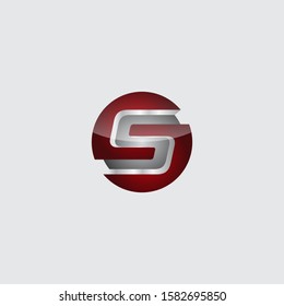 Circle 3d Letter S Logo Design Stock Vector (Royalty Free) 1582695850 ...