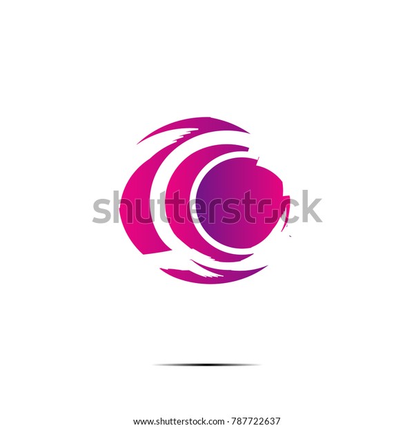 Circle Abstract Logo Icon Purple Design Stock Vector (Royalty Free ...