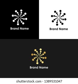 Circle Abstract Rotate Gold Icon Logo Stock Vector (Royalty Free ...