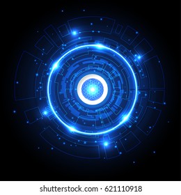Circle Abstract Technology Background Vector Illustration Stock Vector ...