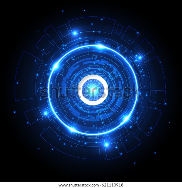 Circle Abstract Technology Background Vector Illustration Stock Vector ...