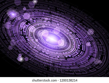 Circle Abstract Technology Innovation Concept Vector Stock Vector ...