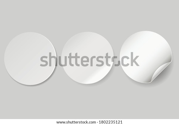 Circle Adhesive Symbol Isolated On White Stock Vector (Royalty Free ...