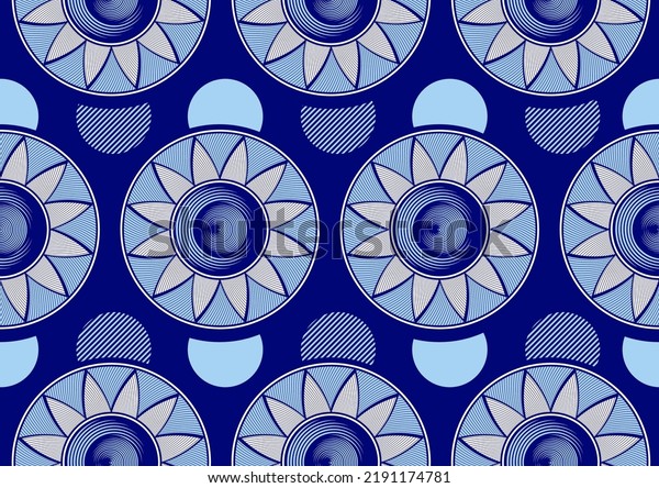 Circle Africa Seamless Pattern Vibrant Colors Stock Vector (Royalty ...