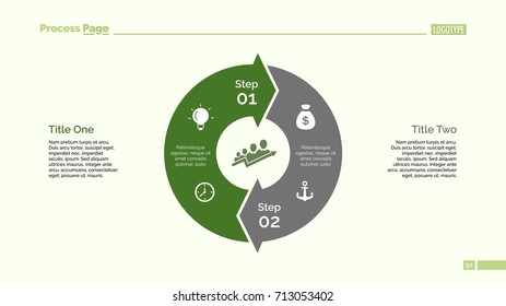 Three Components Circle Diagram Slide Template Stock Illustration ...