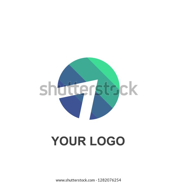 Circle Arrow Logo Gradation Color Template Stock Vector (Royalty Free ...