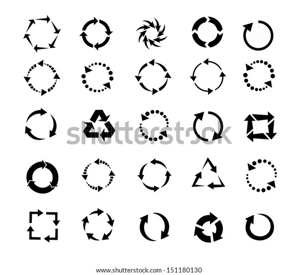 icône flèches de cercle, boucle de : image vectorielle de stock (libre ...