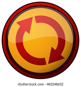 Circle Arrows On Red Yellow Round Stock Vector (Royalty Free) 483248632 ...