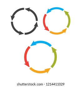 Circle Arrows Steps Processes Vector Set Stock Vector (Royalty Free ...