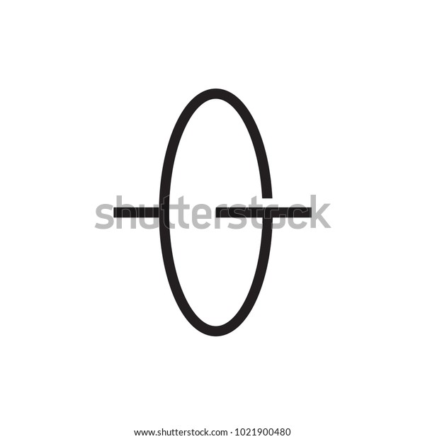 Circle Axle Icon Vector Illustration Stock Vector (Royalty Free) 1021900480
