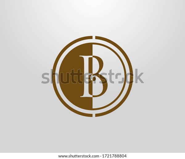 Circle B Letter Stamp Logo Graceful Stock Vector (Royalty Free ...