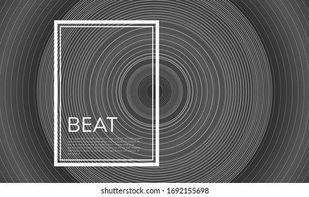 Circle Black Abstract Background Beat Stock Vector (Royalty Free ...