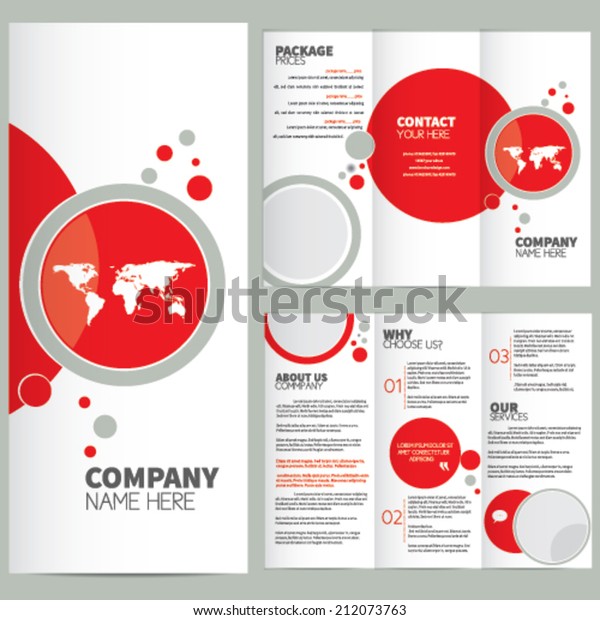 Circle Brochure Design Stock Vector (Royalty Free) 212073763