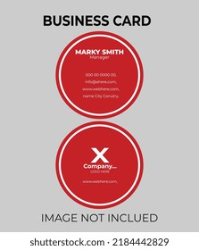 Circle Business Card Design Stock Vector (Royalty Free) 2184442829 ...