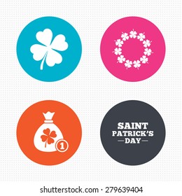 Circle Buttons Saint Patrick Day Icons Stock Vector (Royalty Free ...