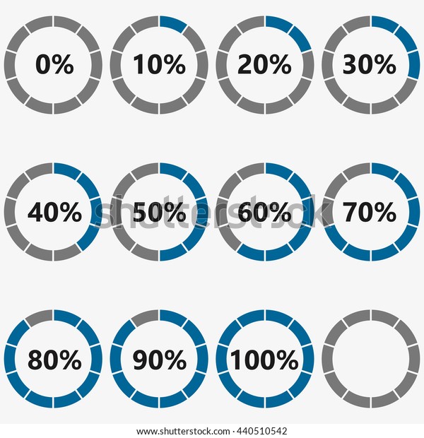 Circle Chart Graph Infographic Percentage Templates Stock Vector ...