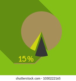Circle Chart Infographic 15 Percent Template Stock Vector (Royalty Free ...