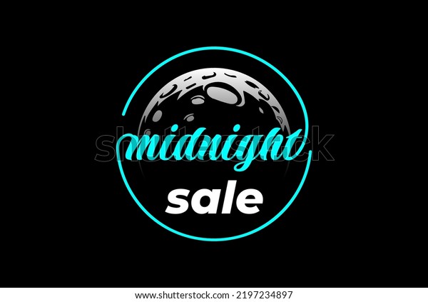 Circle Circular Round Moon Night Midnight Stock Vector (Royalty Free ...